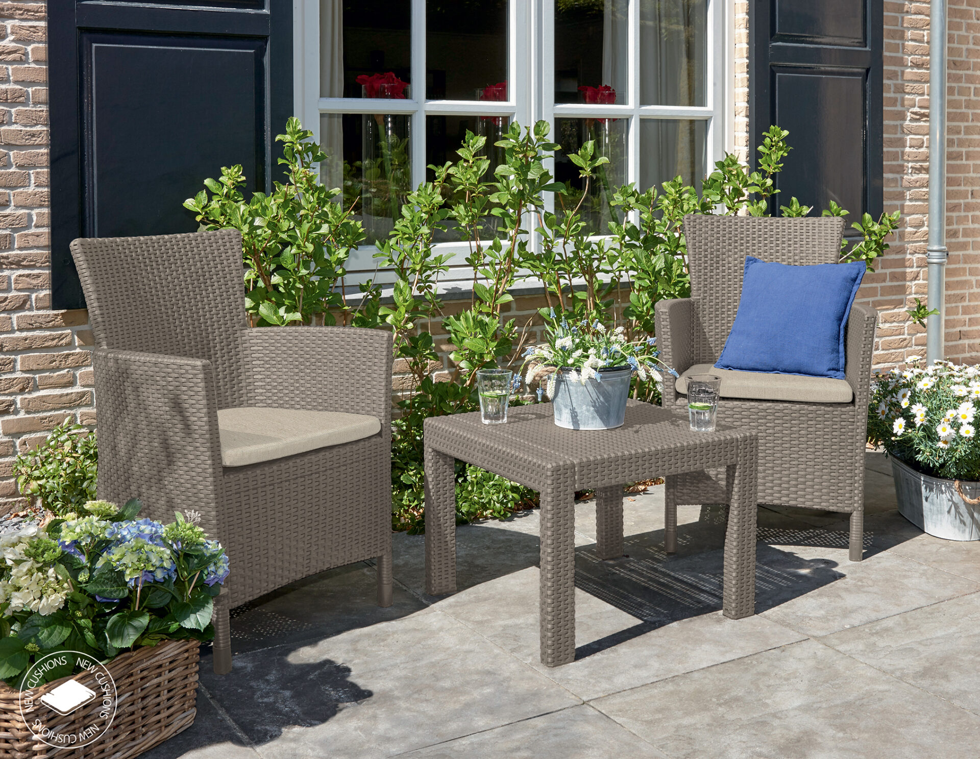 Balkonski set Rosario, Curver - cappuccino - Terezza