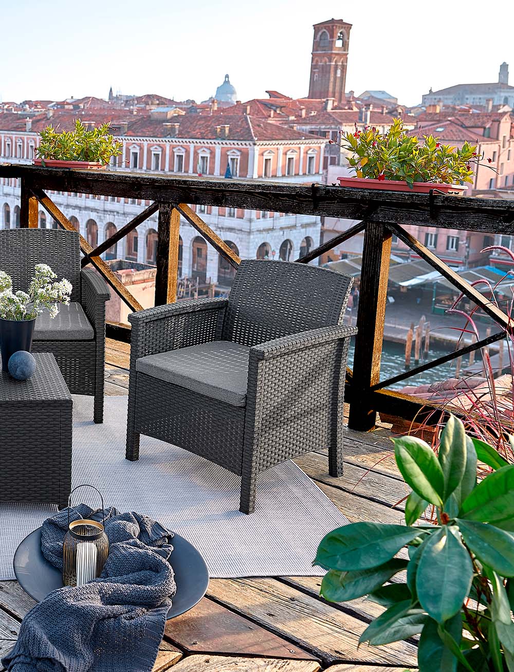 Baštenski set Venezia 2 - antracit - Terezza