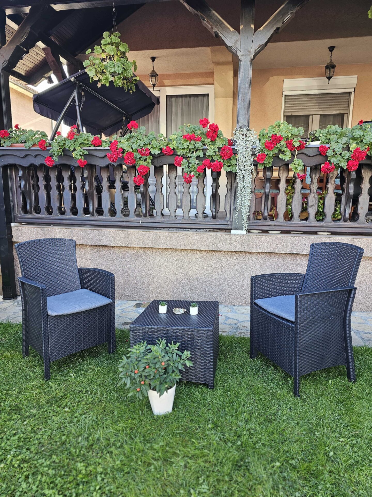 Balkonski set Stella - antracit - Terezza