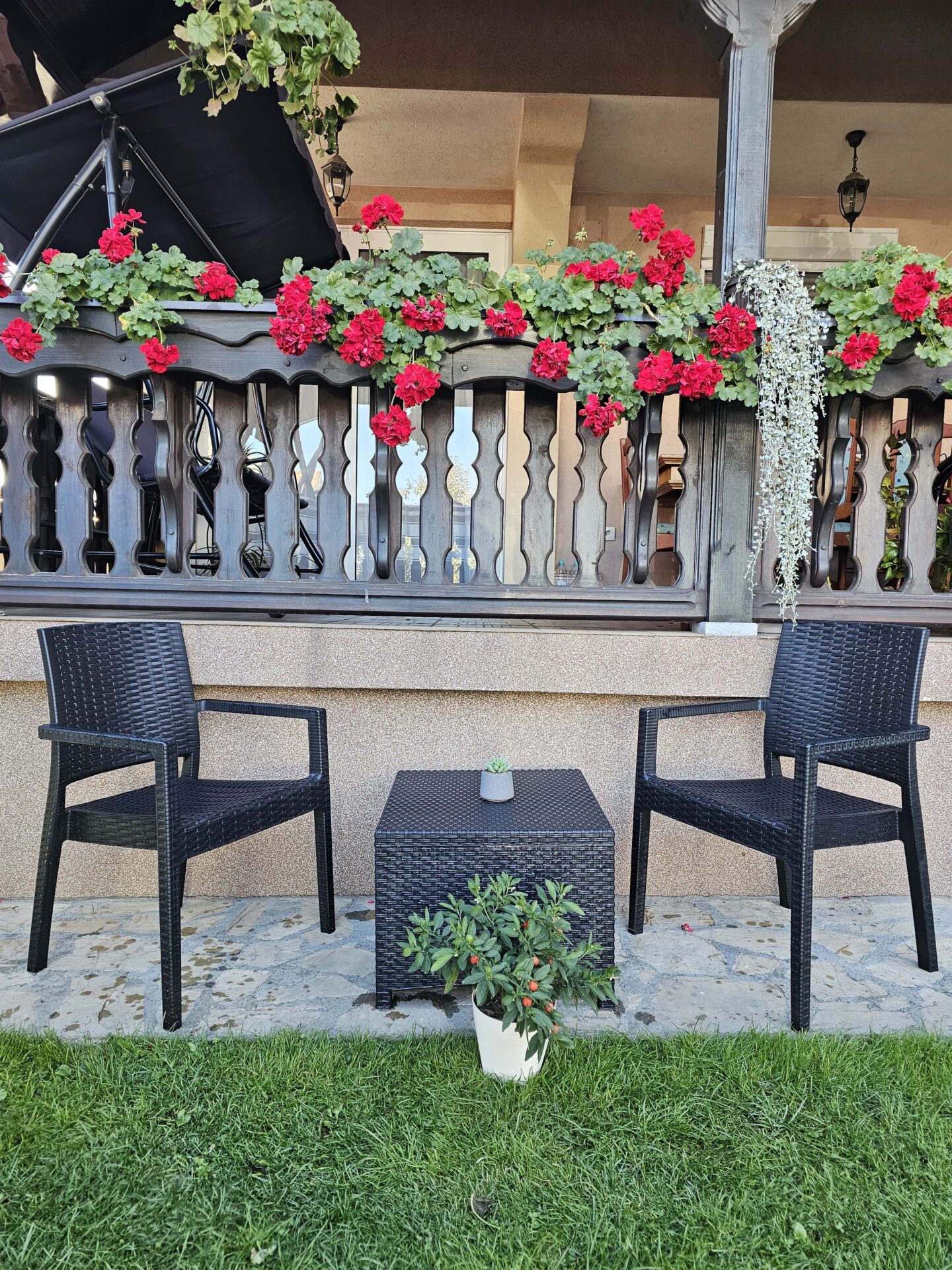 Balkonski set Tenno - antracit - Terezza